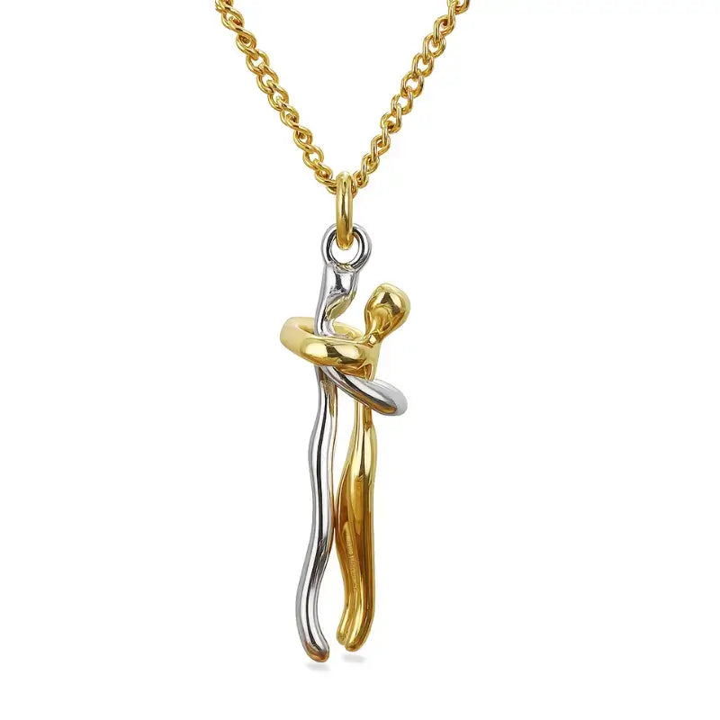Couple’s Eternal Embrace Necklace – Buy 1, Get 1 Free – Amorate